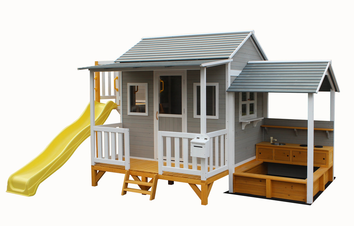 Buy The Caboodle Shack Incl A Mud Kitchen & Slide - Kidzshack
